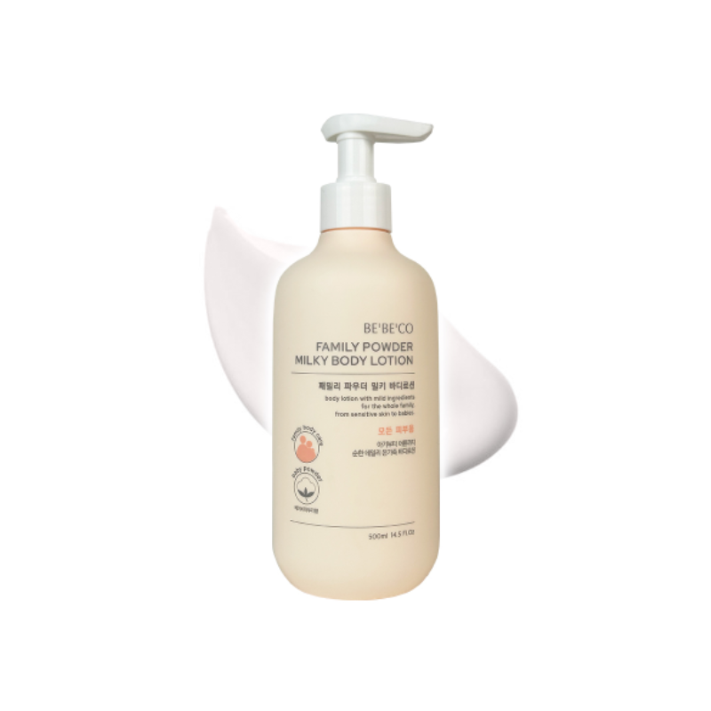 BEBECO FAMILY POWDER MILKY BODY LOTION 500ML | NICE COSMETICS